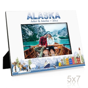 PERSONALIZED - Alaska Picture Frame. Family Vacation, Couple Vacation ...