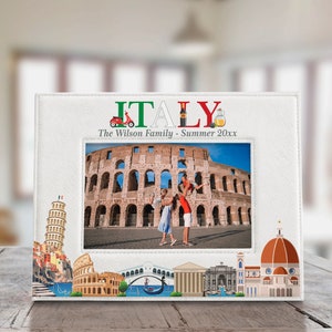 PERSONALIZED - Italy Picture Frame. Family Vacation, Couple Vacation ...