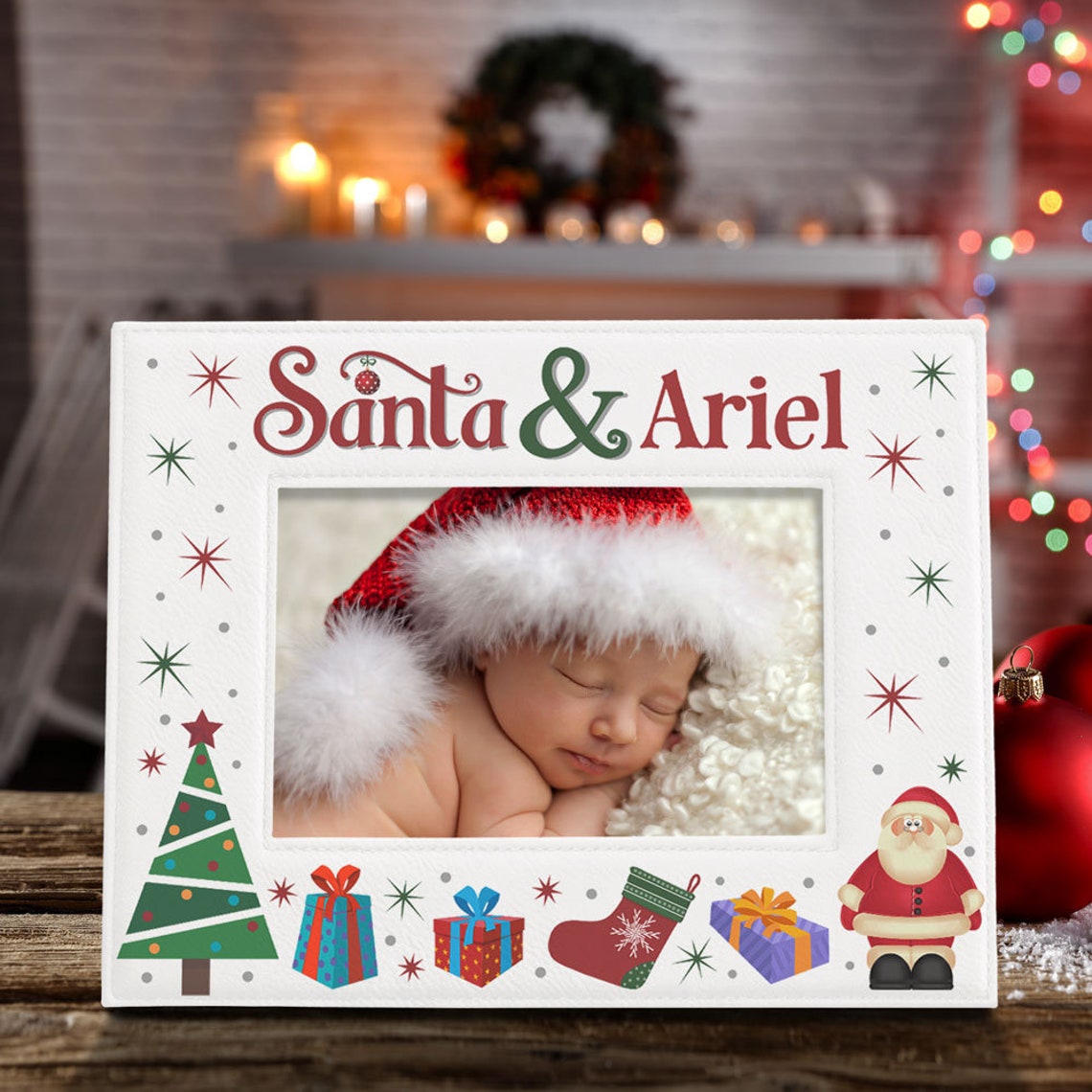 PERSONALIZED -santa & Me Classic Picture Frame. Cute Gift to Celebrate ...