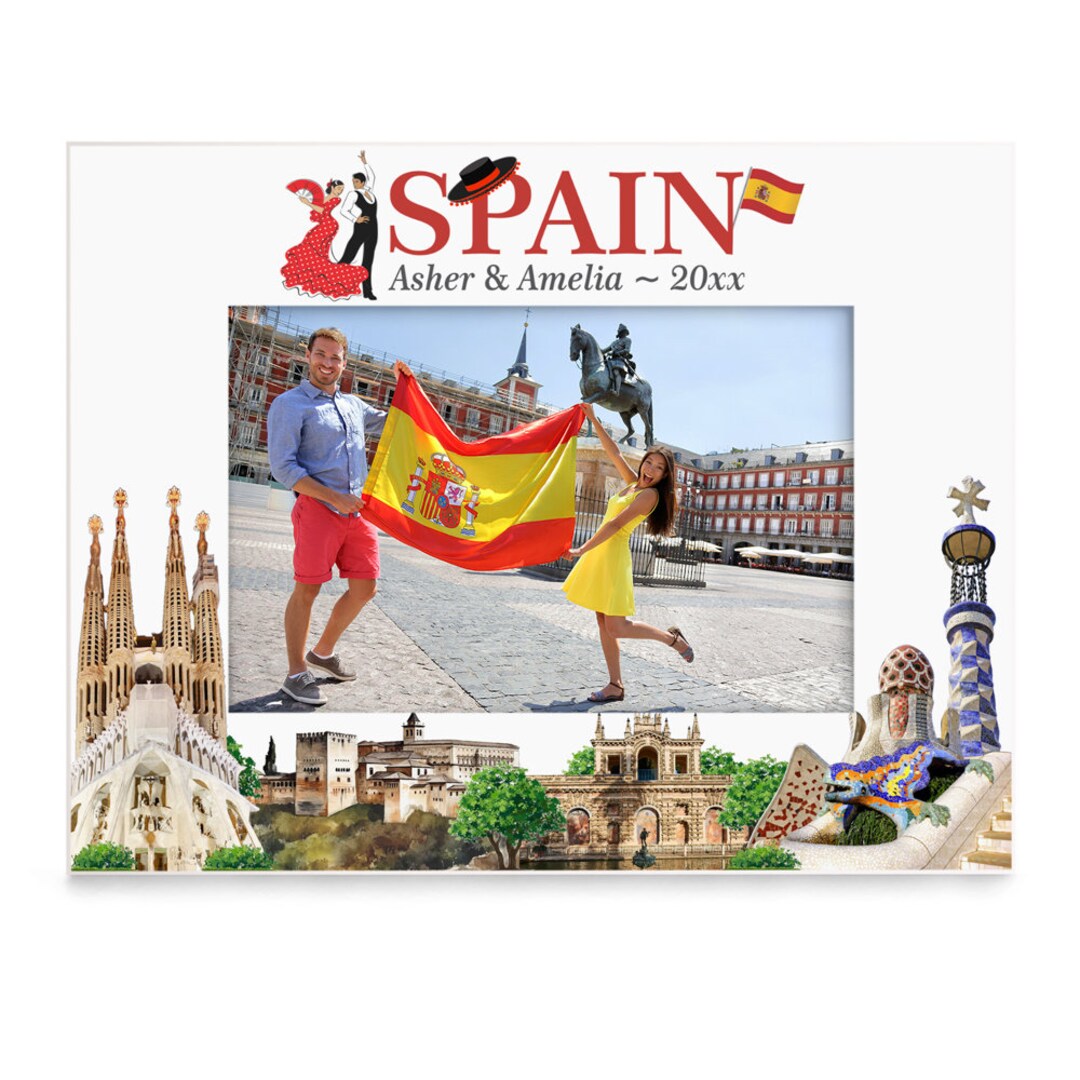 PERSONALIZED - Spain Picture Frame. Spain Wedding Photo. Family ...