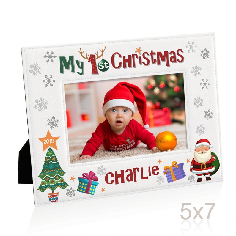 PERSONALIZED - My 1st Christmas Santa Classic Picture Frame. Cute Gift ...
