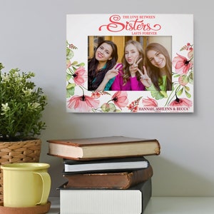 Personalized-the Love Between Sisters Lasts Forever Pink Flowers ...