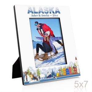 PERSONALIZED - Alaska Picture Frame. Family Vacation, Couple Vacation ...