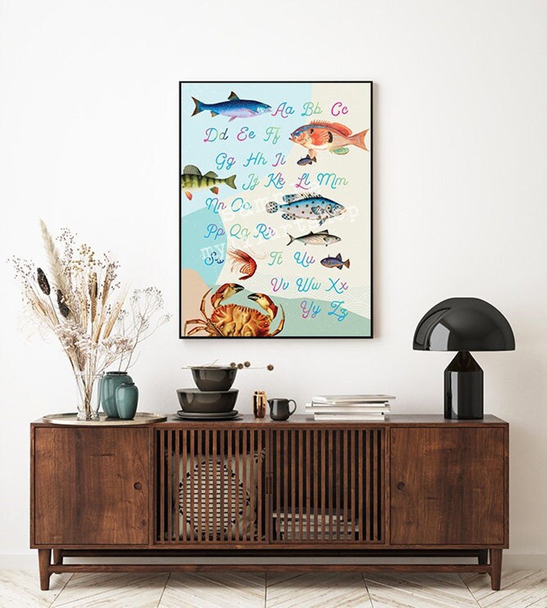Fintastic Sea Fish Theme Poster under the Sea, Ocean Life, Fish Abc's ...