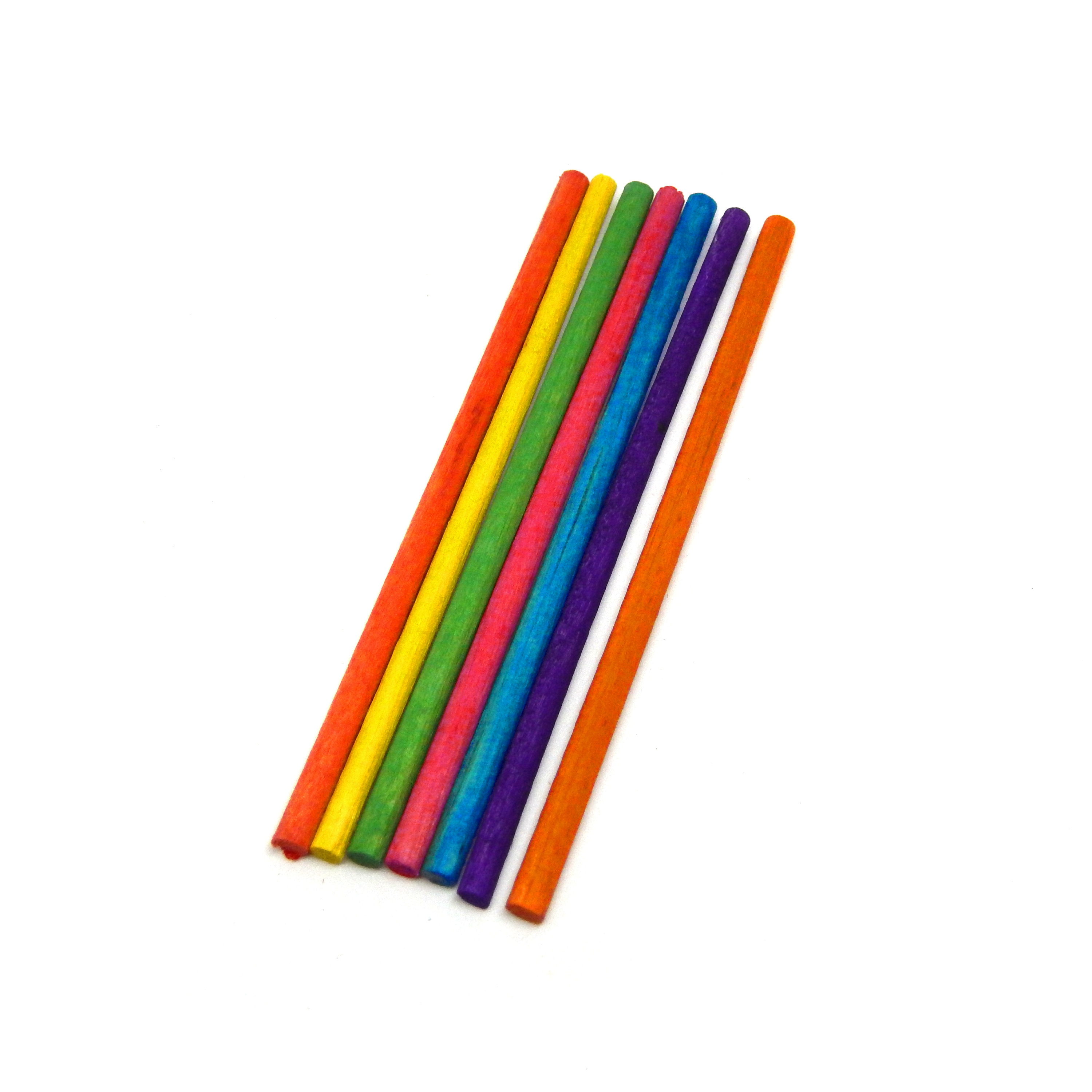 Colored Wooden Dowel Sticks for Craft Making Project 8-Inch | Etsy