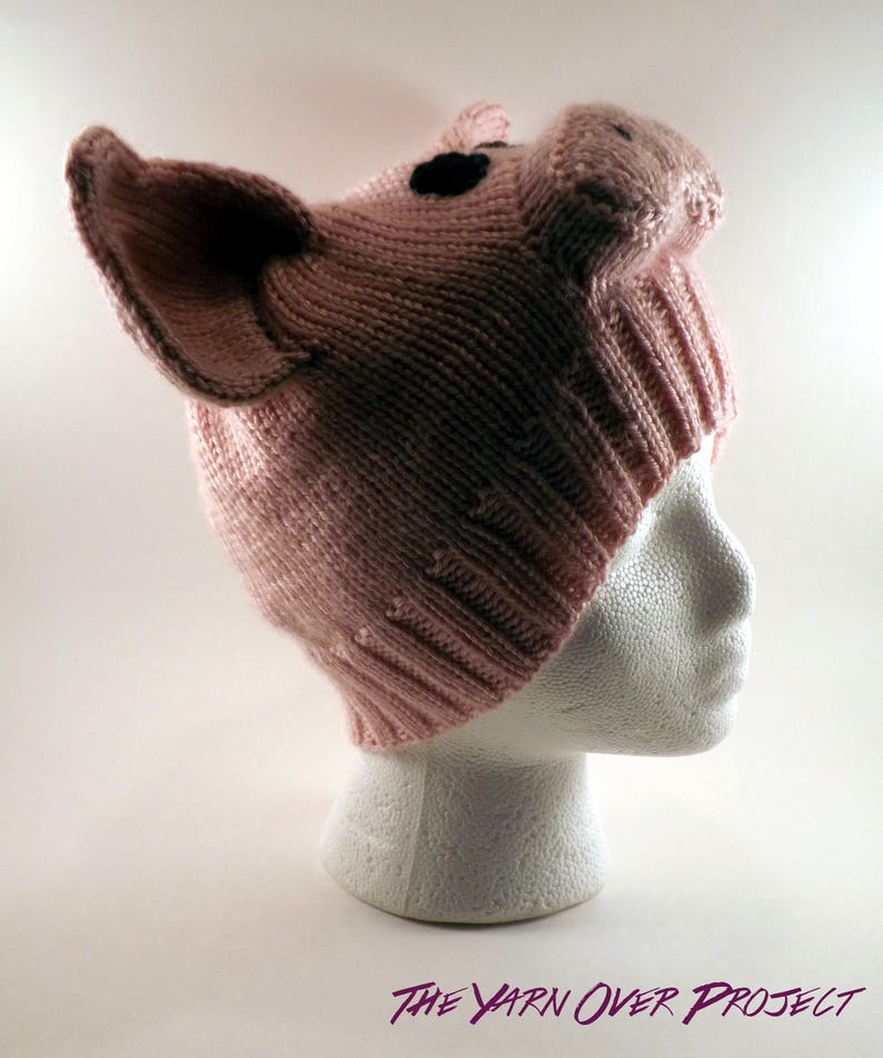 Knit Pig Hat Hand Knit Pig Hat Knit Animal Hat Animal - Etsy