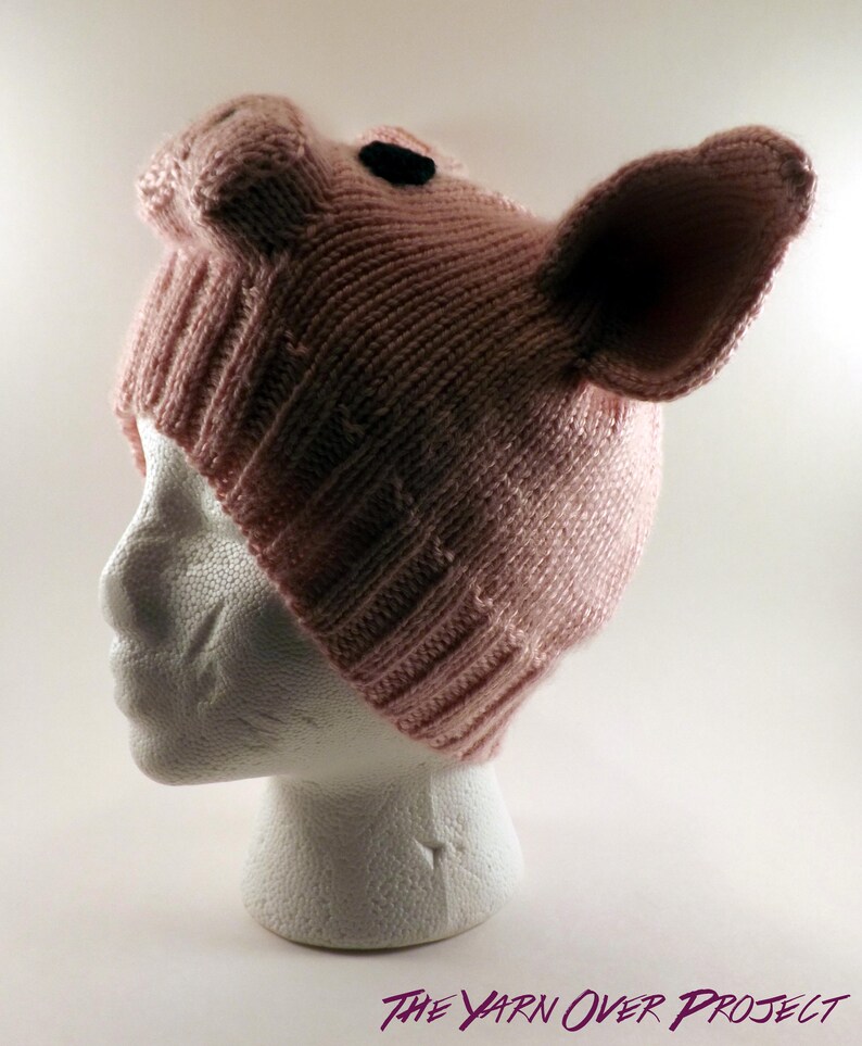 Knit Pig Hat Hand Knit Pig Hat Knit Animal Hat Animal - Etsy