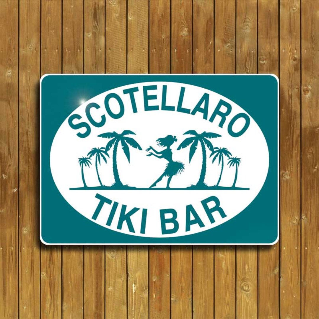 Tiki Bar Sign, Personalized on Solid, Weatherproof Aluminum - Etsy