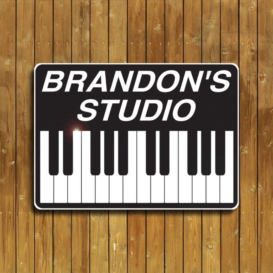 Piano or Keyboards Sign, Personalized for You on Solid Aluminum - Etsy