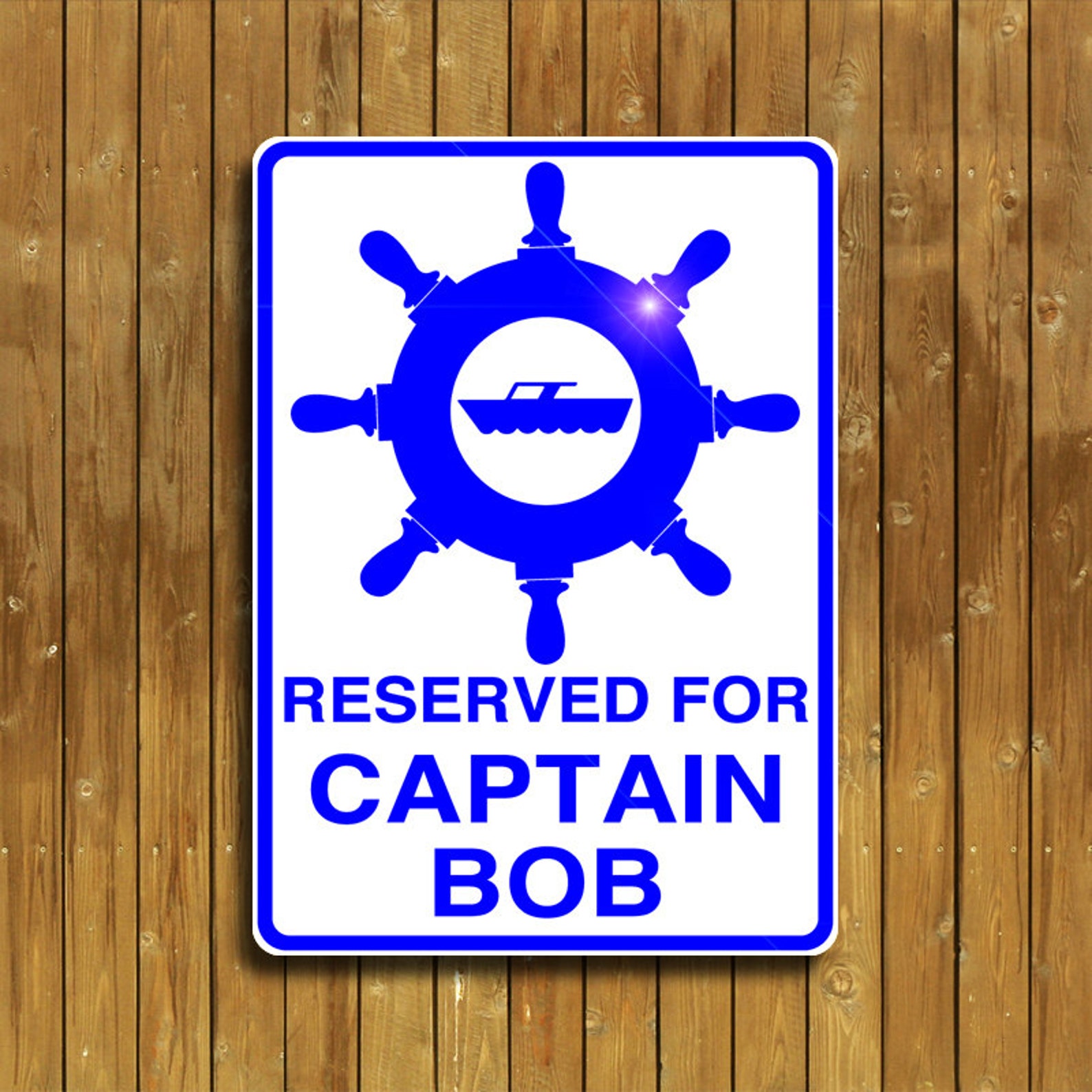 Personalized Aluminum Captain Sign - Etsy