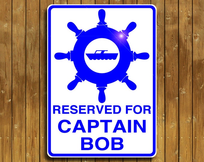 Personalized Aluminum Captain Sign - Etsy