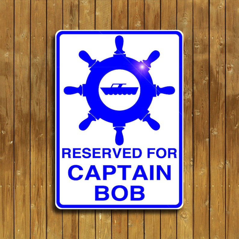 Personalized Aluminum Captain Sign - Etsy