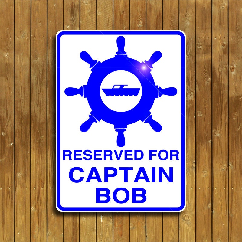 Personalized Aluminum Captain Sign - Etsy