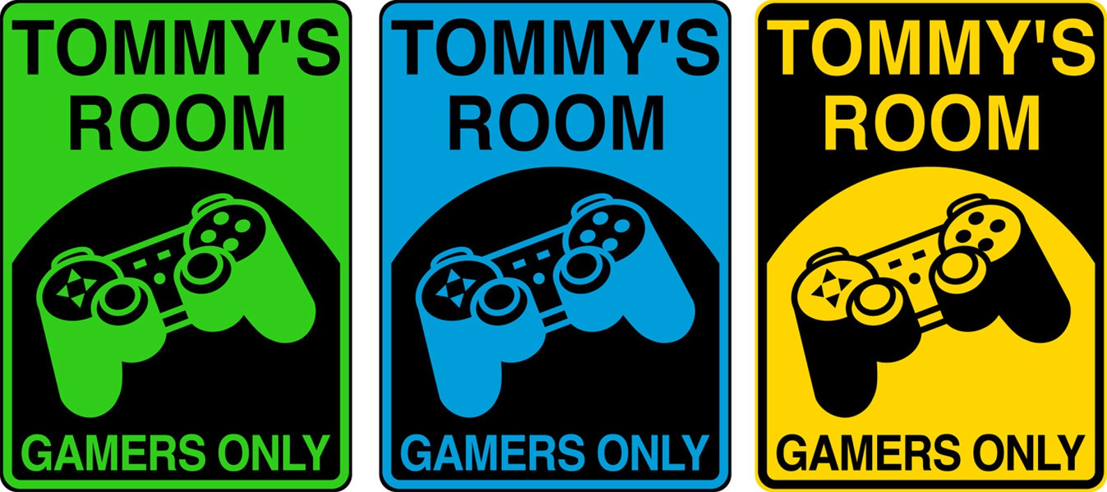Video Game Sign, Personalized for You on Solid Aluminum. - - - - Gamers ...