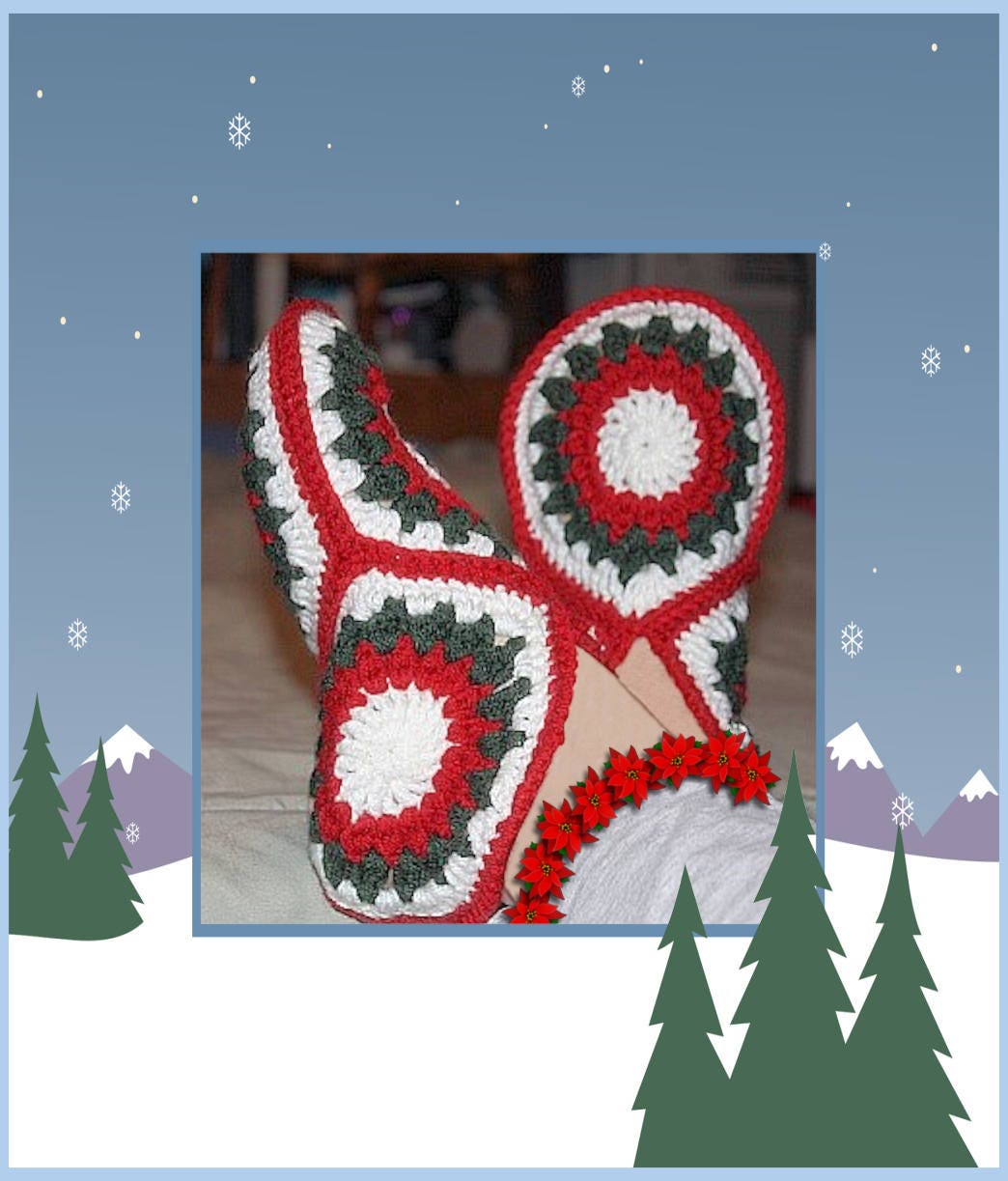 Hexagon Slipper House Shoe Booties - Crochet PDF Pattern - Etsy
