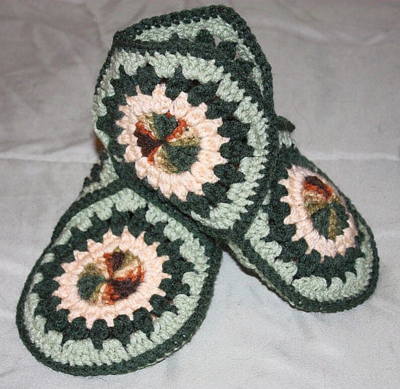 Hexagon Slipper House Shoe Booties - Crochet PDF Pattern - Etsy