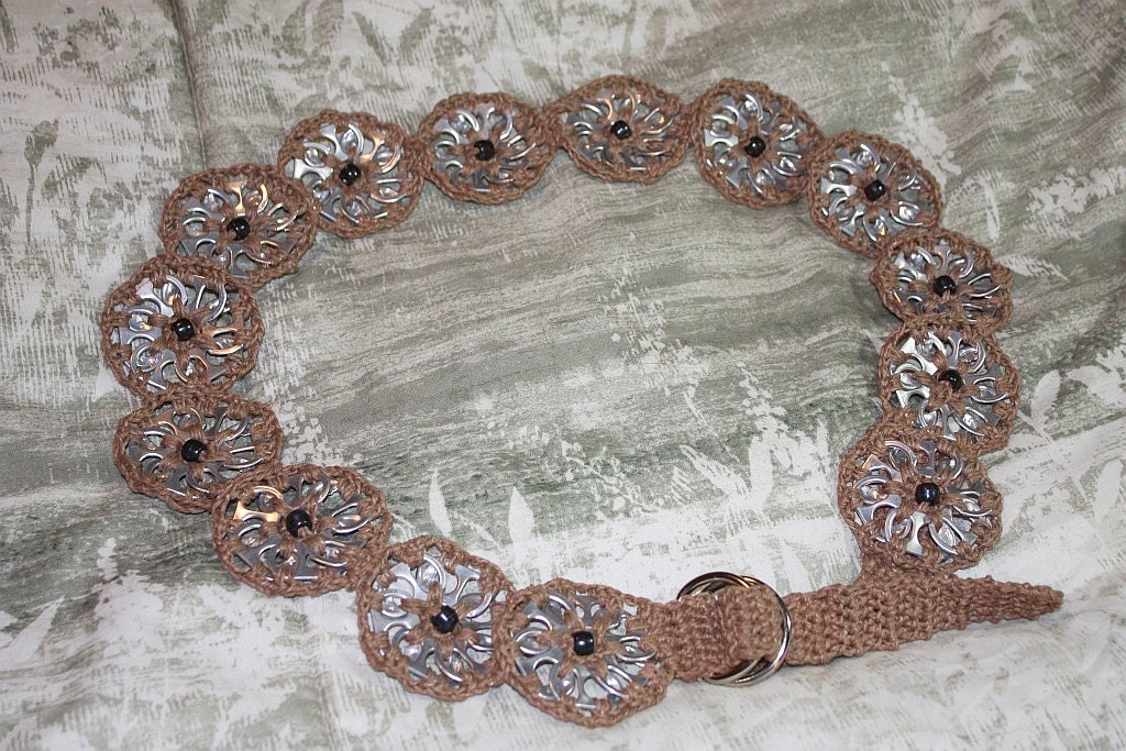 Upcycled Soda Pop Tab Crochet Belt Pattern PDF - Etsy