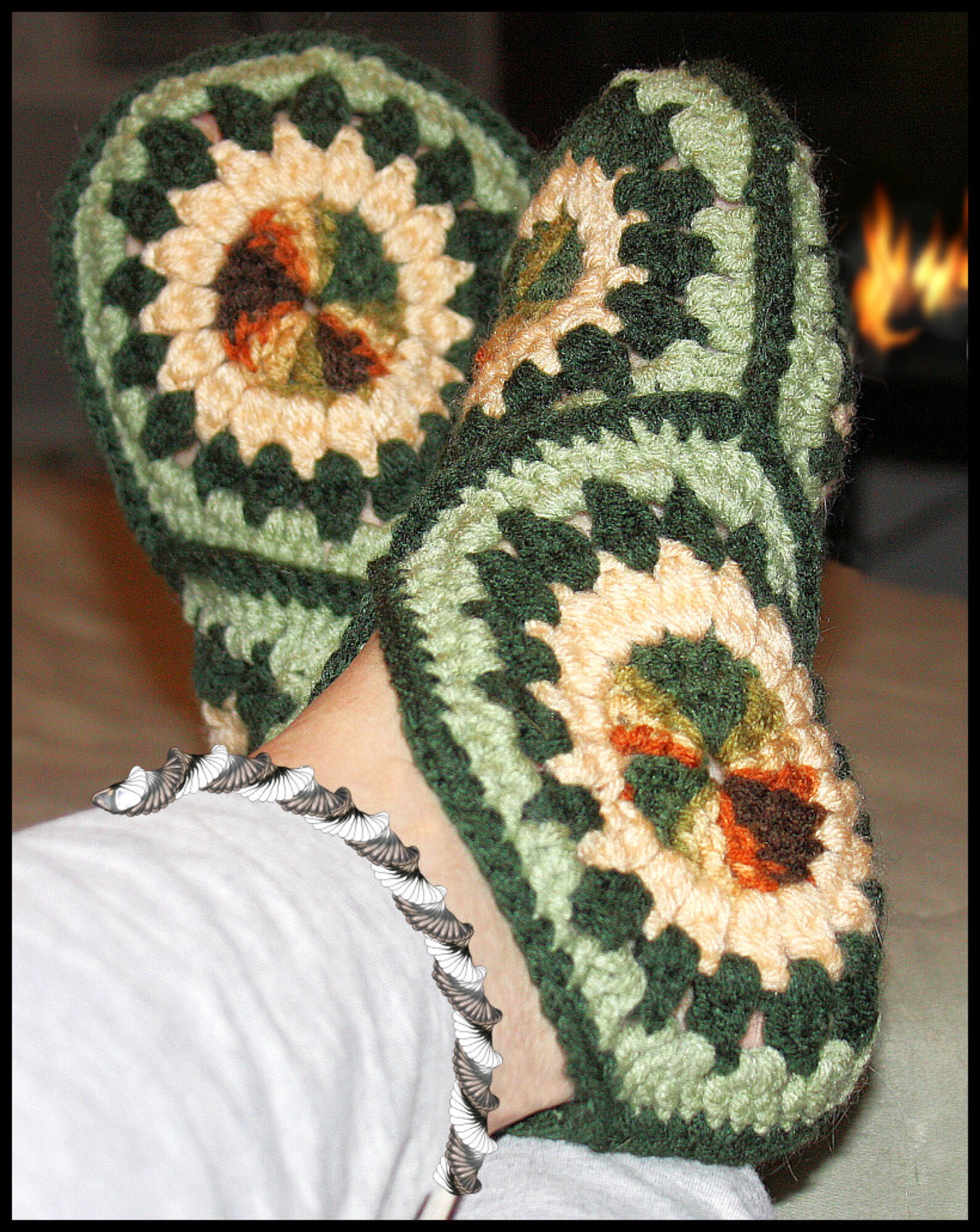 Hexagon Slipper House Shoe Booties - Crochet PDF Pattern - Etsy