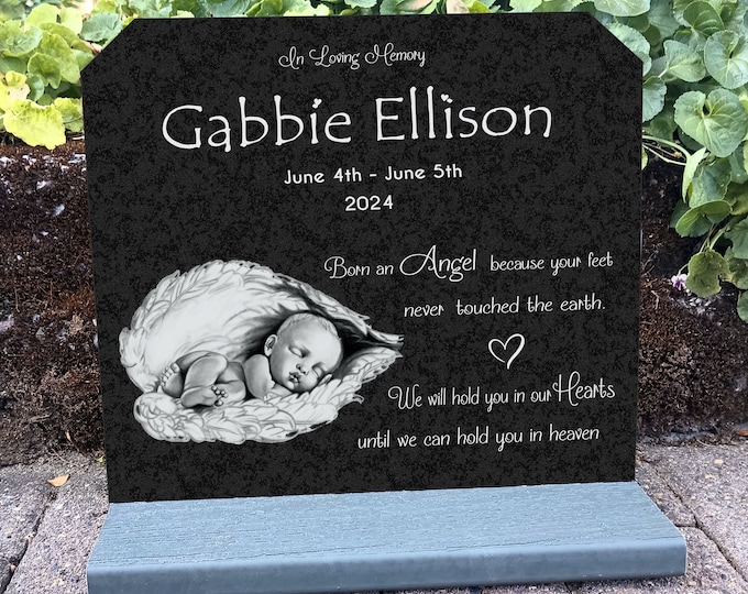 Affordable Infant Memorial Stones With Butterflies/high DETAIL Grave ...