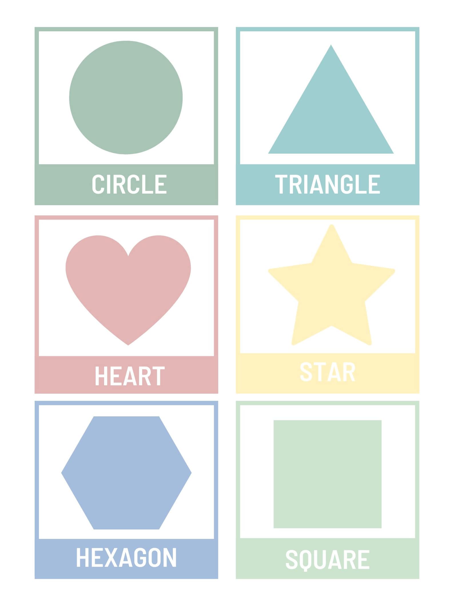 Printable Shape Chart, Educational Shape Chart, Playroom Art, Shape ...