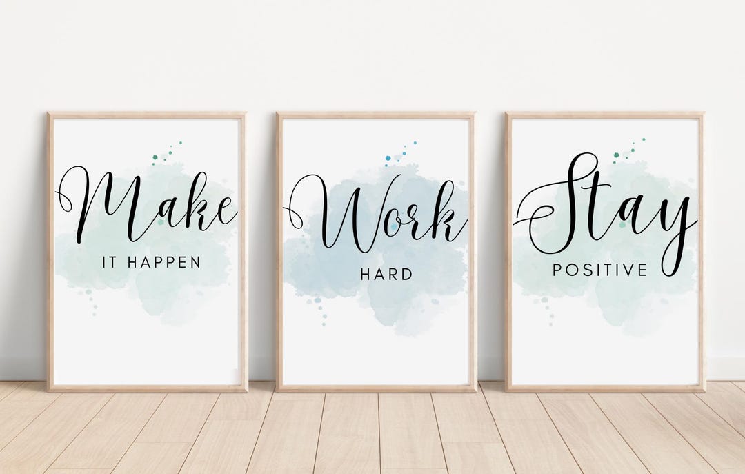 Digital Download, Motivation, Attitude and Ability Posters, Work Decor ...