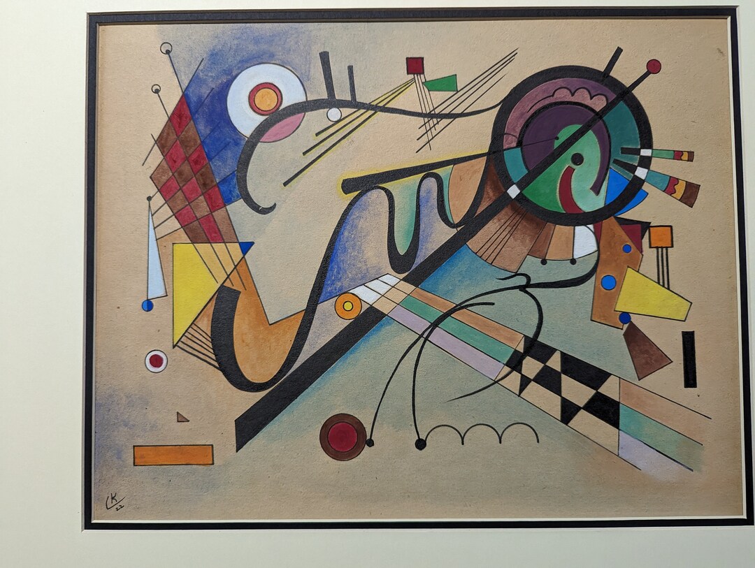 Wassily Kandinsky Watercolor Ink Signed CK 22 Abstract Art Rare - Etsy