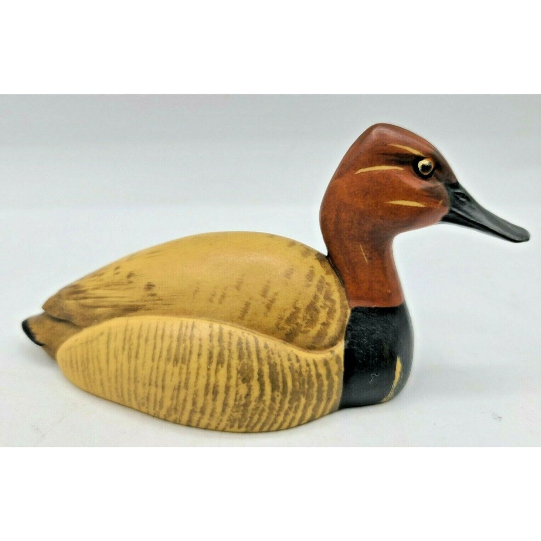 MCM Anri Wildlife Collection Canvas Back Duck Hand Crafted Hand Painted ...