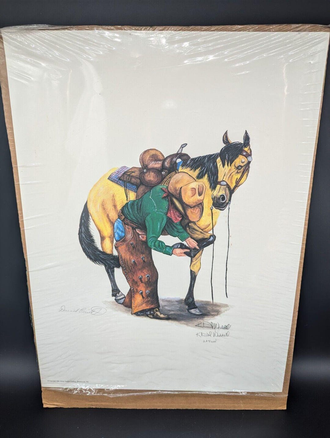 Limited‑edition “buckskin House & Cowboy” Art Print 242/400 • Signed ...