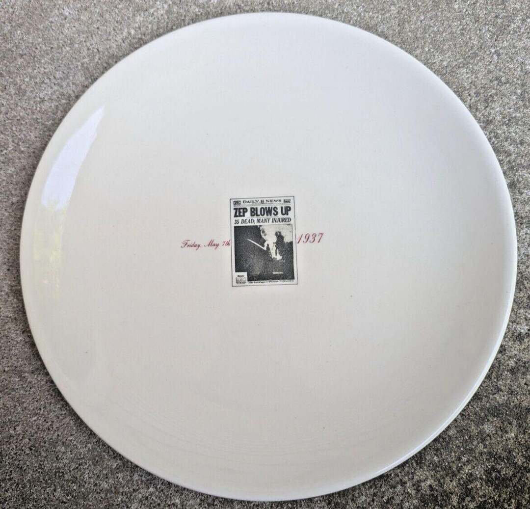 Mayer China Commemorative Plate 10" | Hindenburg Disaster 1937 “zep ...