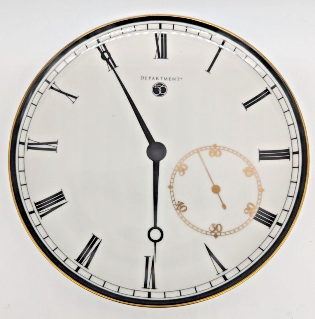 Department 56 Clockface Plate Porcelain 10.25" Gold Rimmed Plate NEW ...