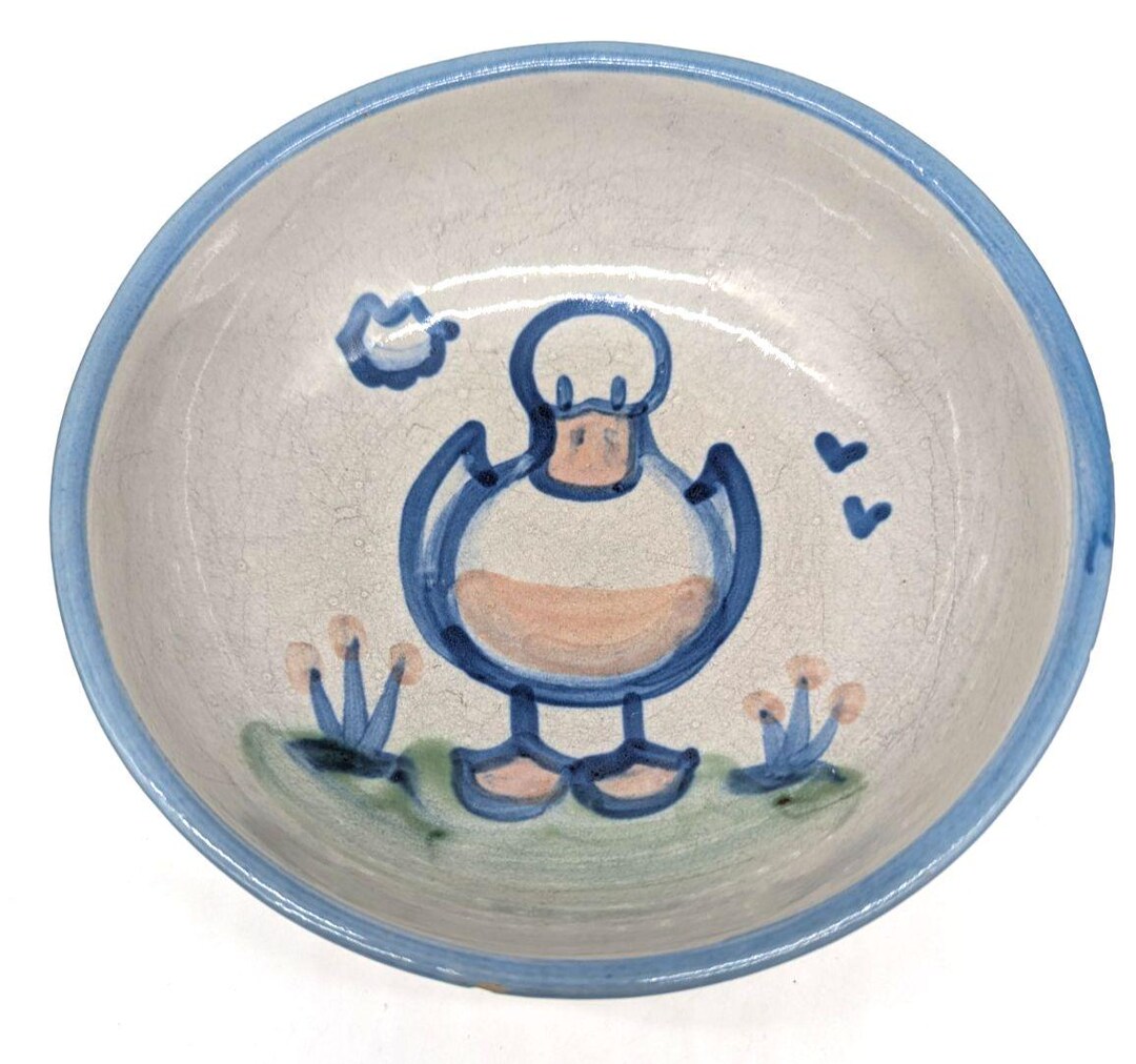 M A Hadley Vintage Pottery Duck Cereal Soup Bowl Signed 5.5" Country ...