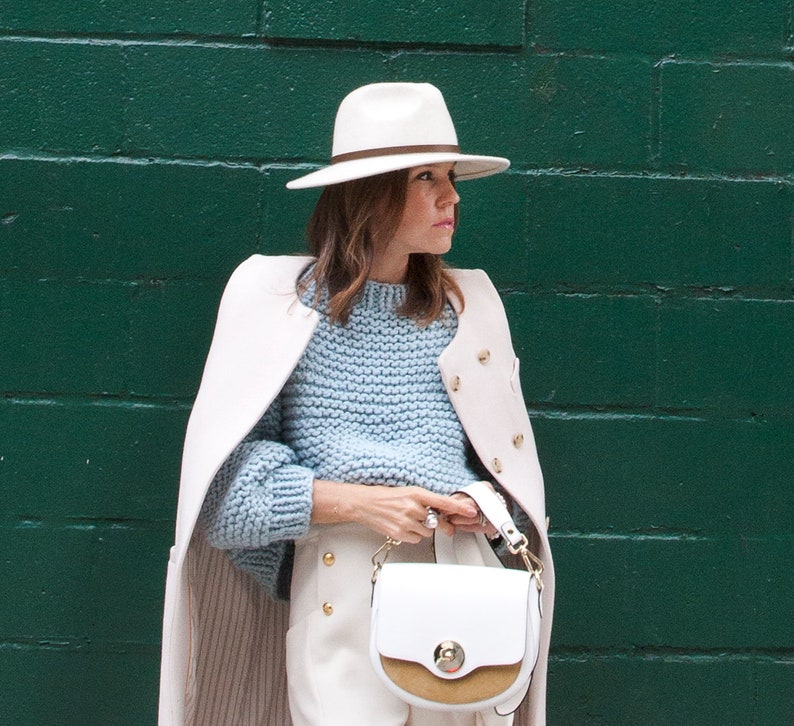 NEW Pastel Color Cropped Knit Sweater Oversized Bomber Sweater GIZA ...