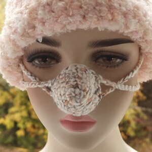 Unisex Nose Warmer, Ecru Nose Cap, Nose Protector, Cold Nose Gaiter ...