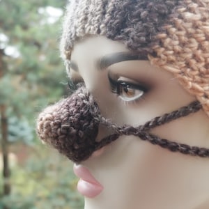 Unisex Nose Warmer, Brown Nose Cap, Nose Protector, Cold Nose Gaiter ...
