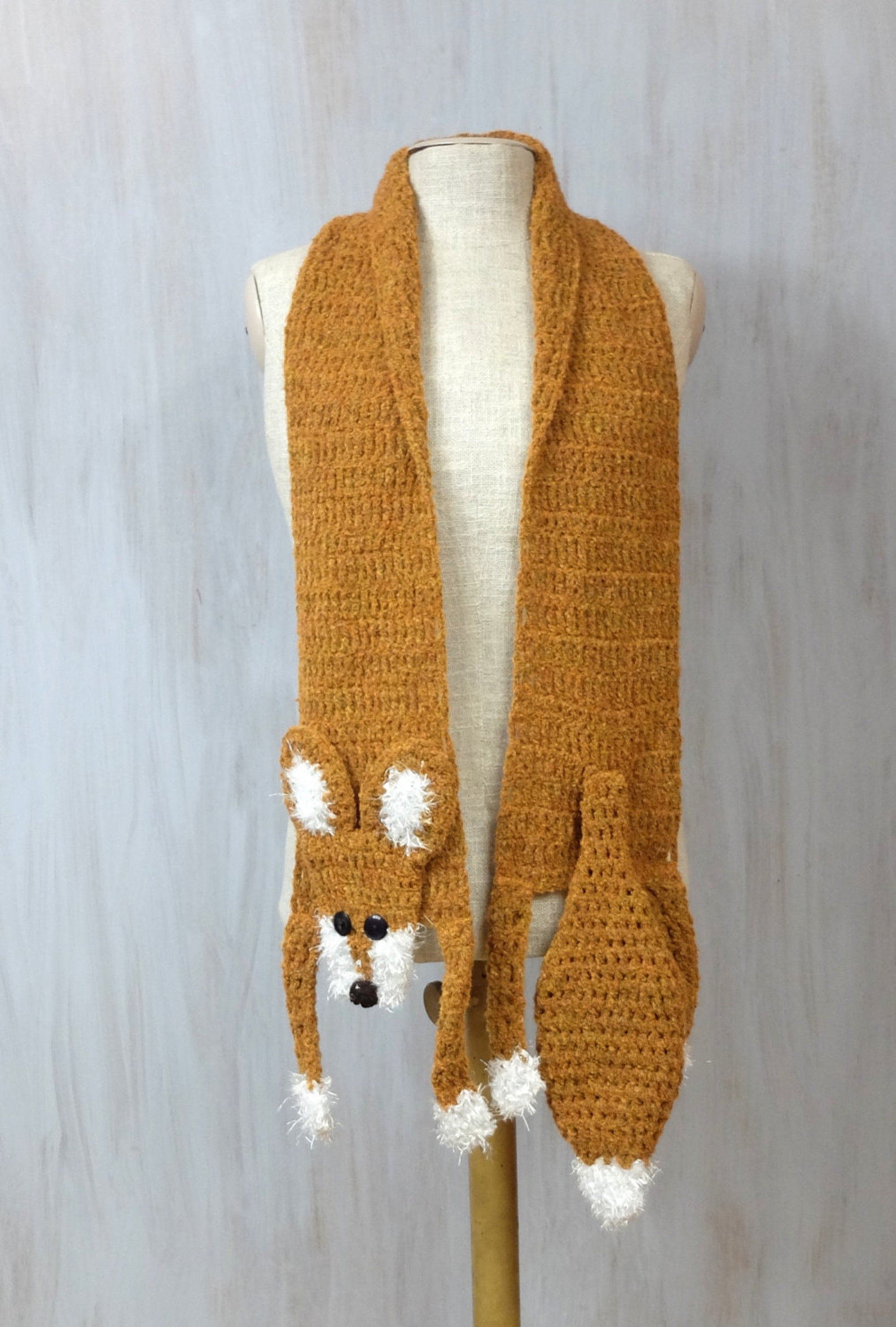 Winter Shawl Red Fox Scarf Animal Scarf Christmas Gift - Etsy