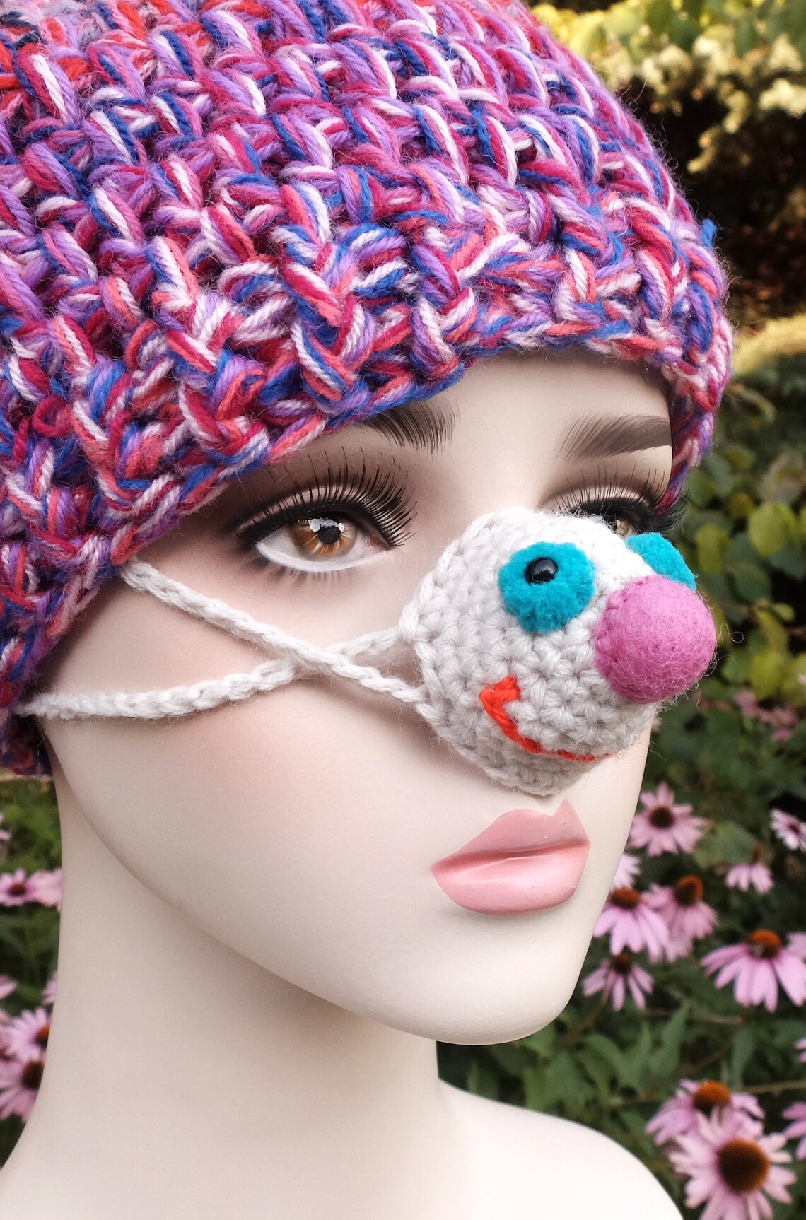 Smiling Nose Warmer Nose Cozy Funny Nose Hat Crochet Face - Etsy