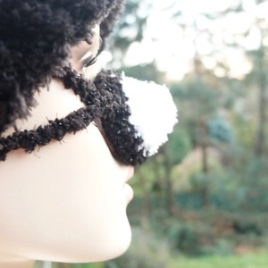 White Black Nose Warmer, Nose Sweater, Winter Accessory, Funny Gadget ...