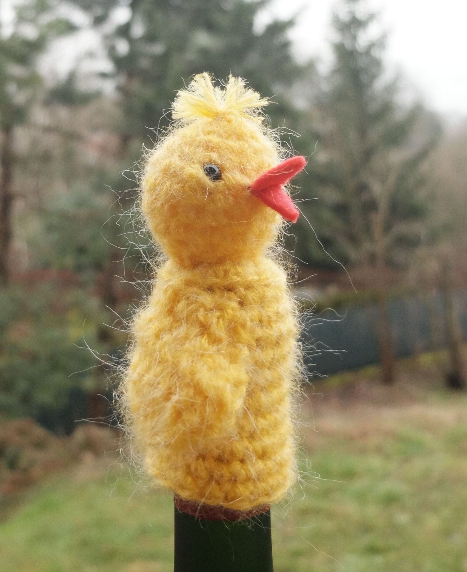 Easter Bottle Topper, Easter Gadget, Spring Table, Crochet Chicken ...