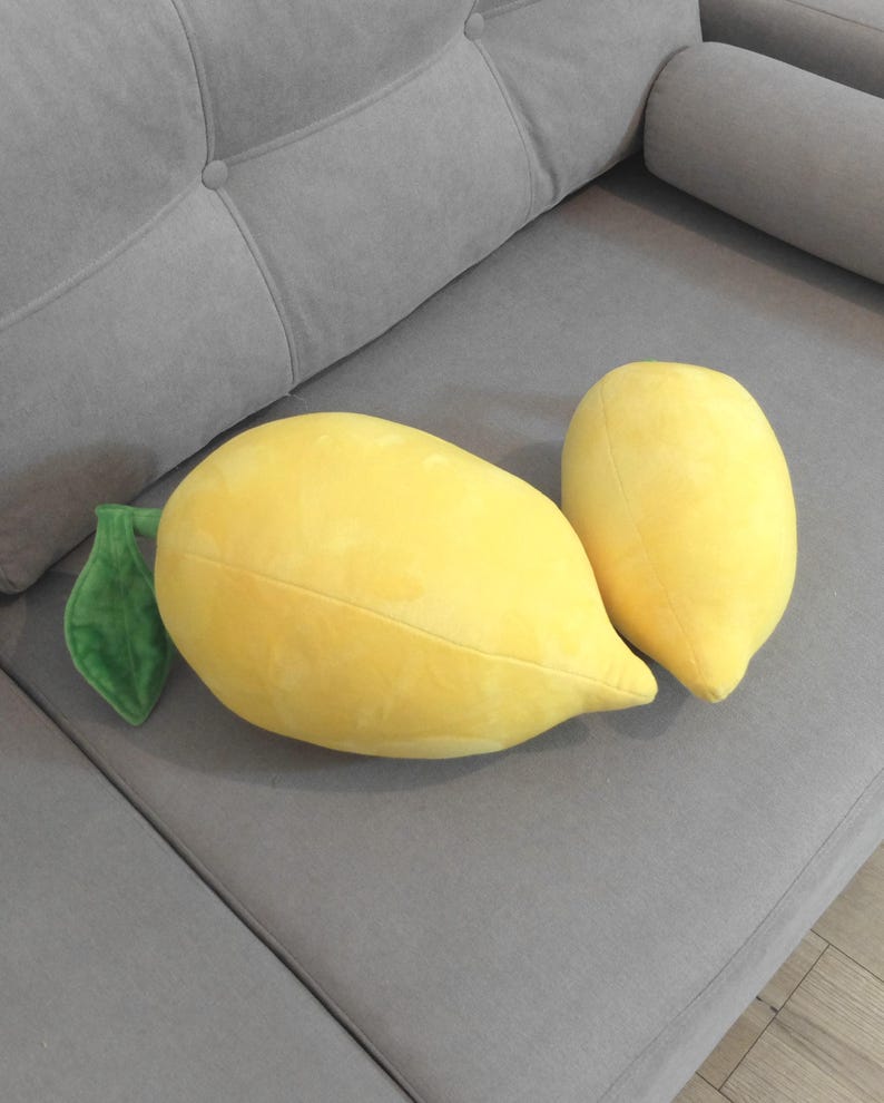 Oversized Lemon, Velvet Lemon, Lemon Cushion, Citrus Pillow, 3D Soft ...
