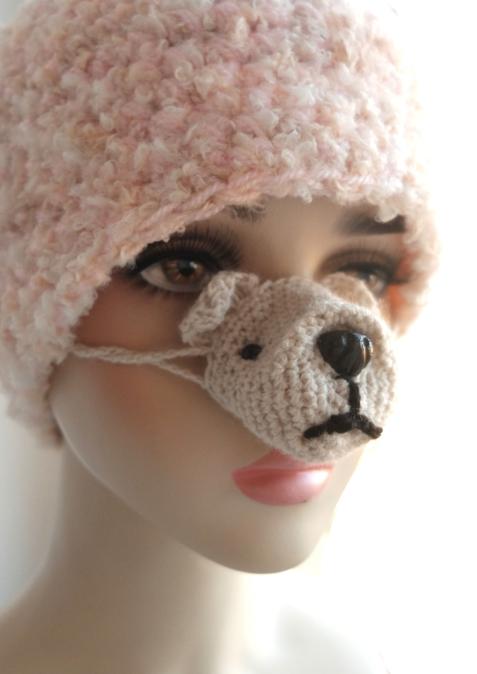 Nose Warmer Dog Mask Animal Nose Protector Crochet Mongrel - Etsy