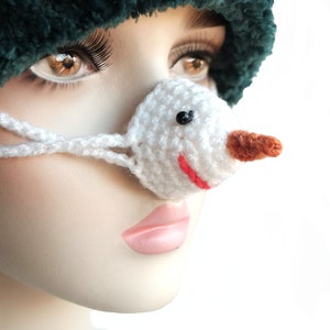 Snowman Nose Cozy, Nose Warmer, Unisex Nose Shrug, Winter Gift, Funny ...