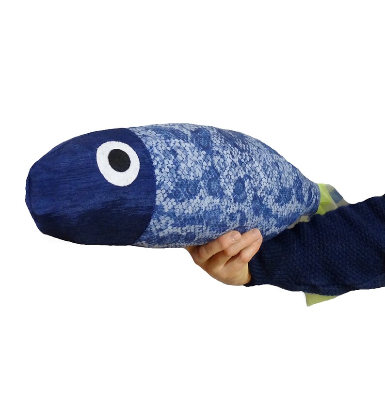 Long Fish Pillow, Stuffed Fish, Bathroom Decor, Nautical Pillow, for ...