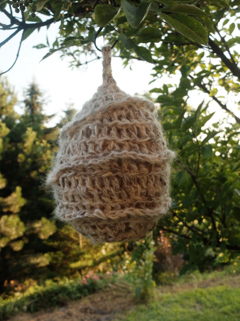 Fake Hornet Nest Faux Wasp Nest Crochet Wasp Repellant Eco - Etsy