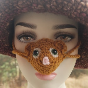 Tarsier Nose Cozy, Face Cover, Unique Nose Warmer, Indoor Outdoor Work ...