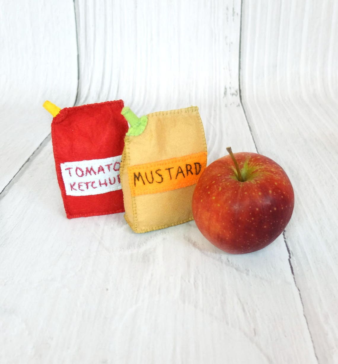 Realistic Felt Food, Felt Mustard Sachet, Pretend Food, Kitchen ...