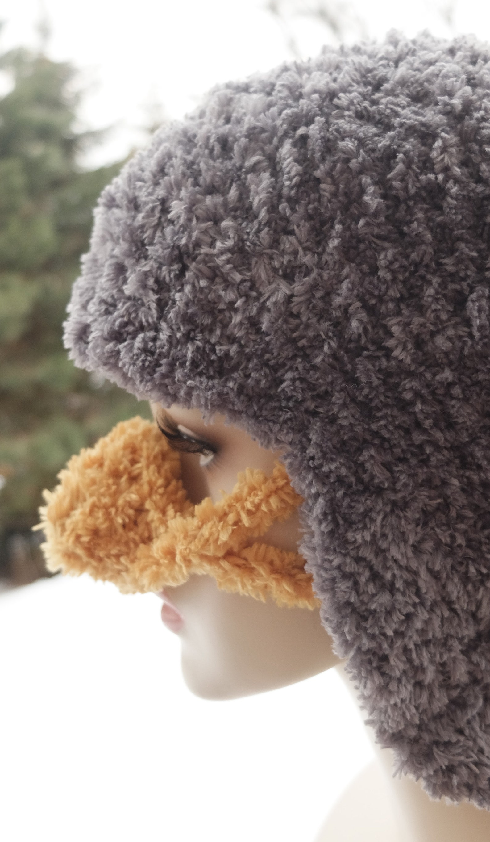 Furry Nose Plush Nose Warmer Fluffy Nose Protector Crochet - Etsy