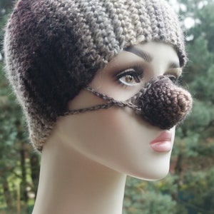 Unisex Nose Warmer, Brown Nose Cap, Nose Protector, Cold Nose Gaiter ...