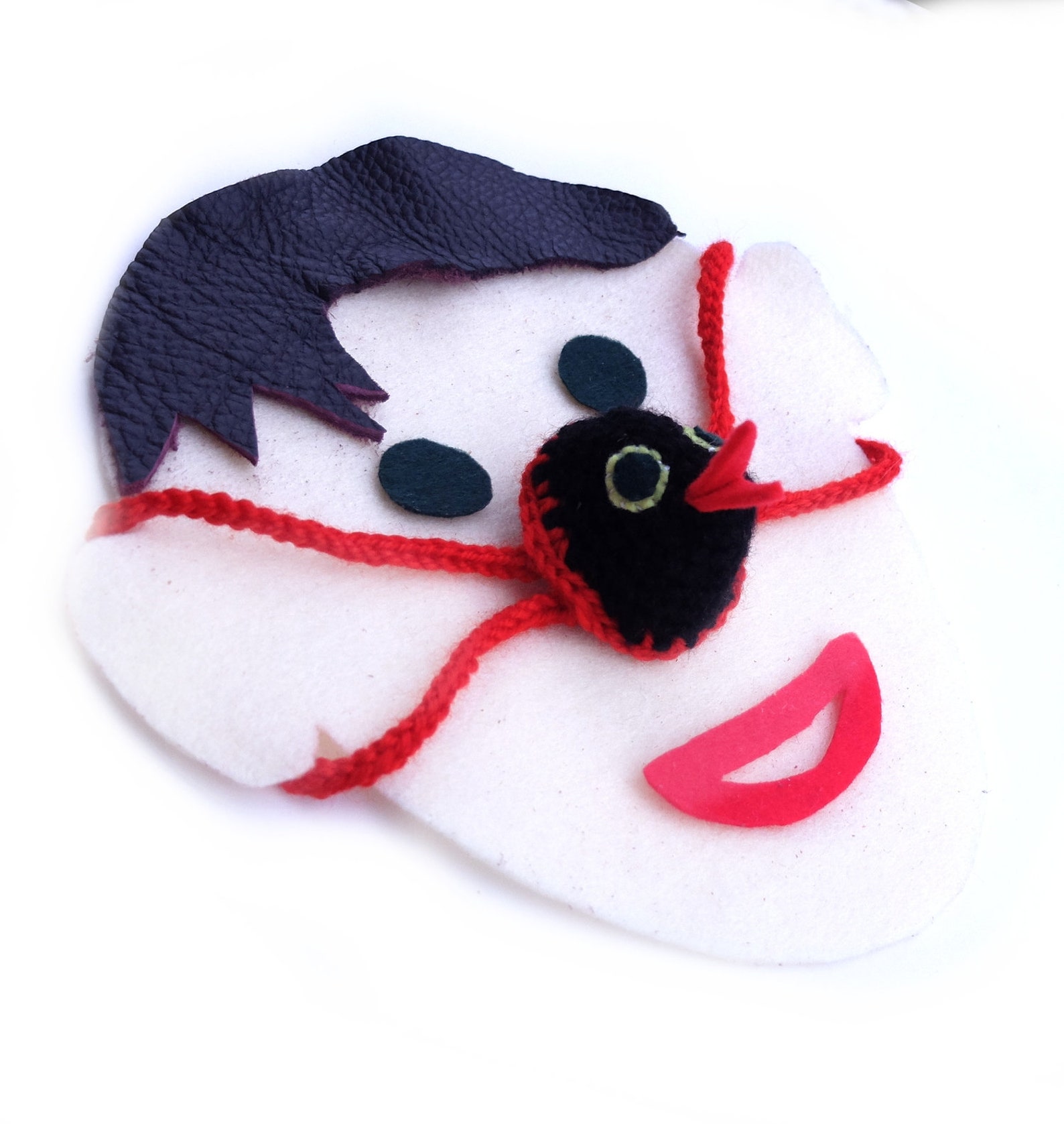 Black Bird Nose Warmer Nose Mitten Unisex Fun Crochet Nose | Etsy