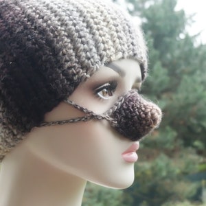 Unisex Nose Warmer, Brown Nose Cap, Nose Protector, Cold Nose Gaiter ...
