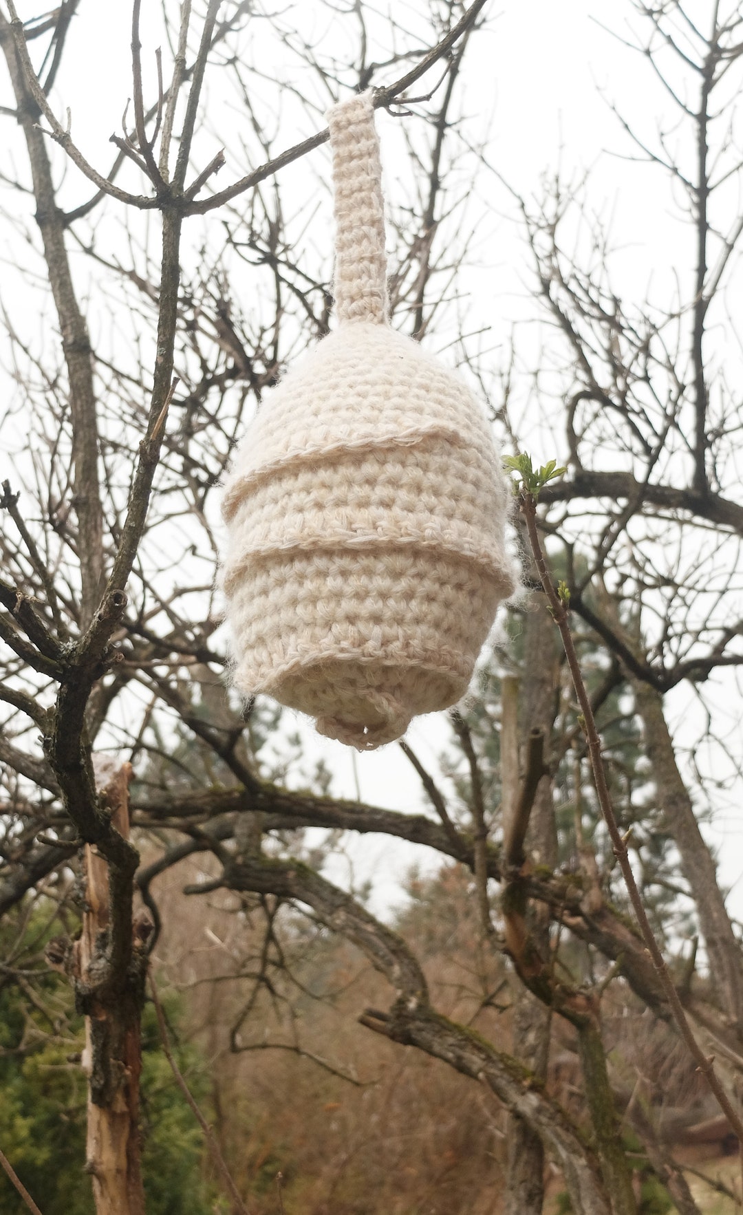 Fake Hornet Nest, Faux Wasp Nest, Crochet Wasp Repellant, Eco Friendly ...